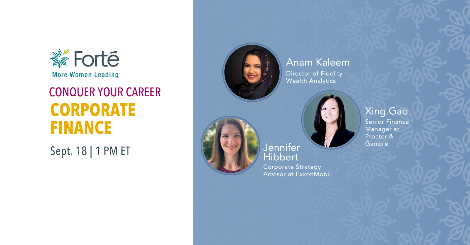 Conquer Your Career: Corporate Finance - Forté Foundation Event